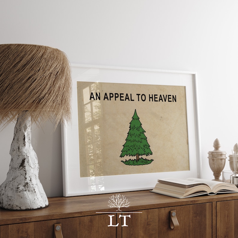 Vintage Appeal to Heaven Flag Printable Patriotic Wall Art Instant ...