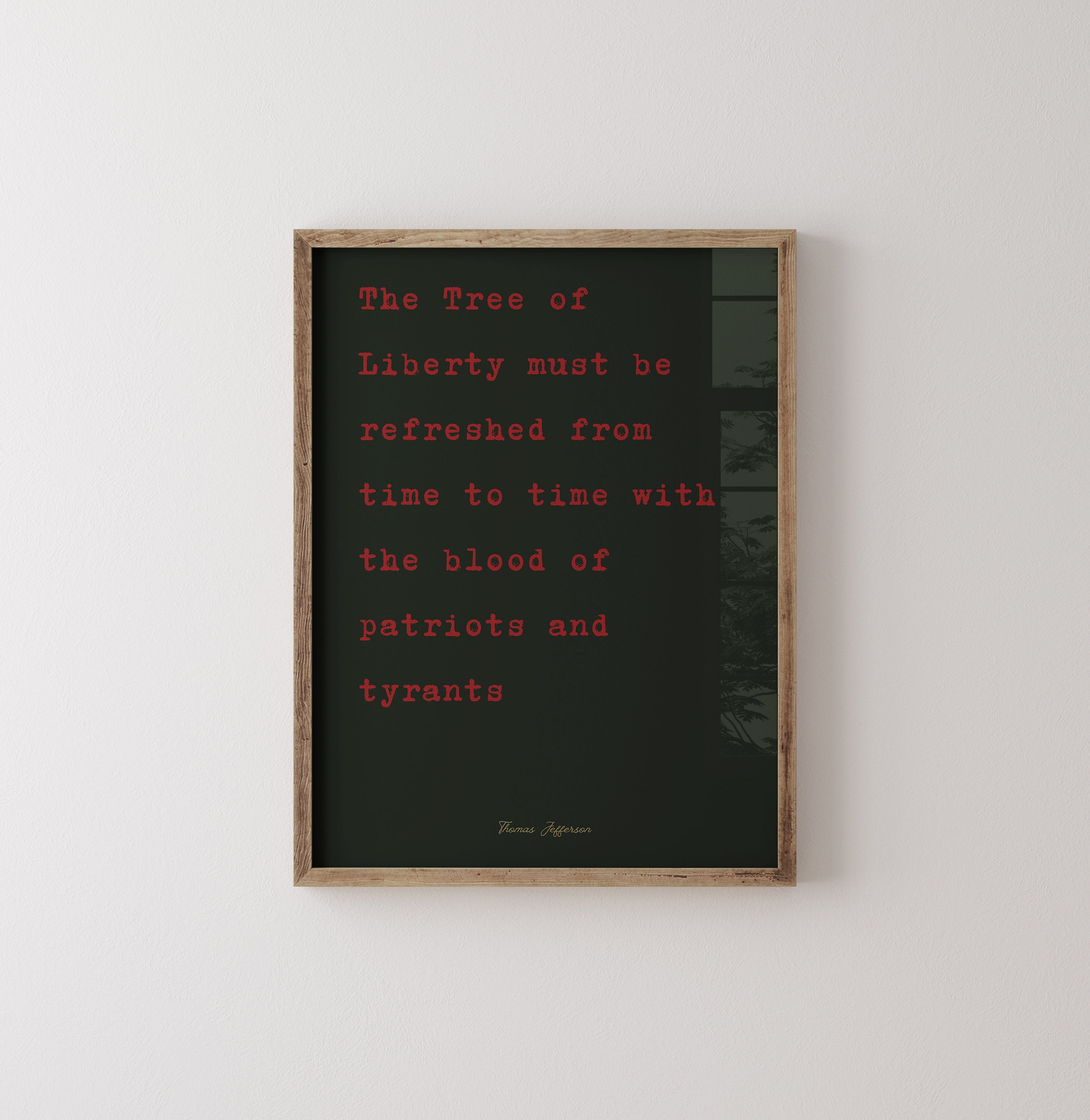 Tree of Liberty Quote Printable | Thomas Jefferson Quote | Patriotic ...