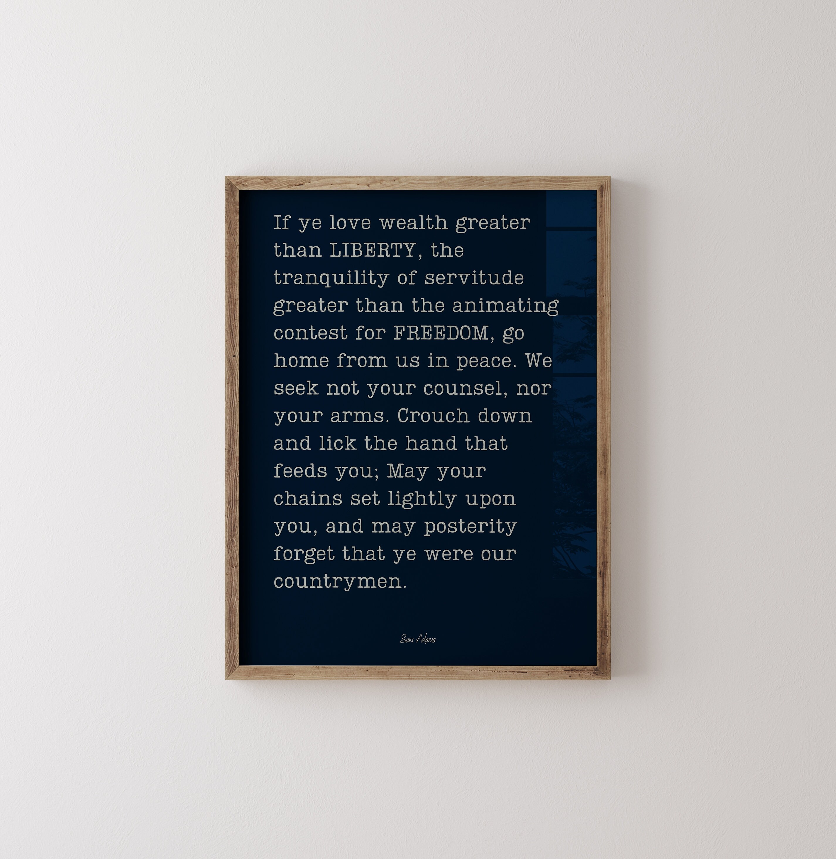 Sam Adams Quote | Liberty and Freedom | Vintage Americana | Patriotic ...