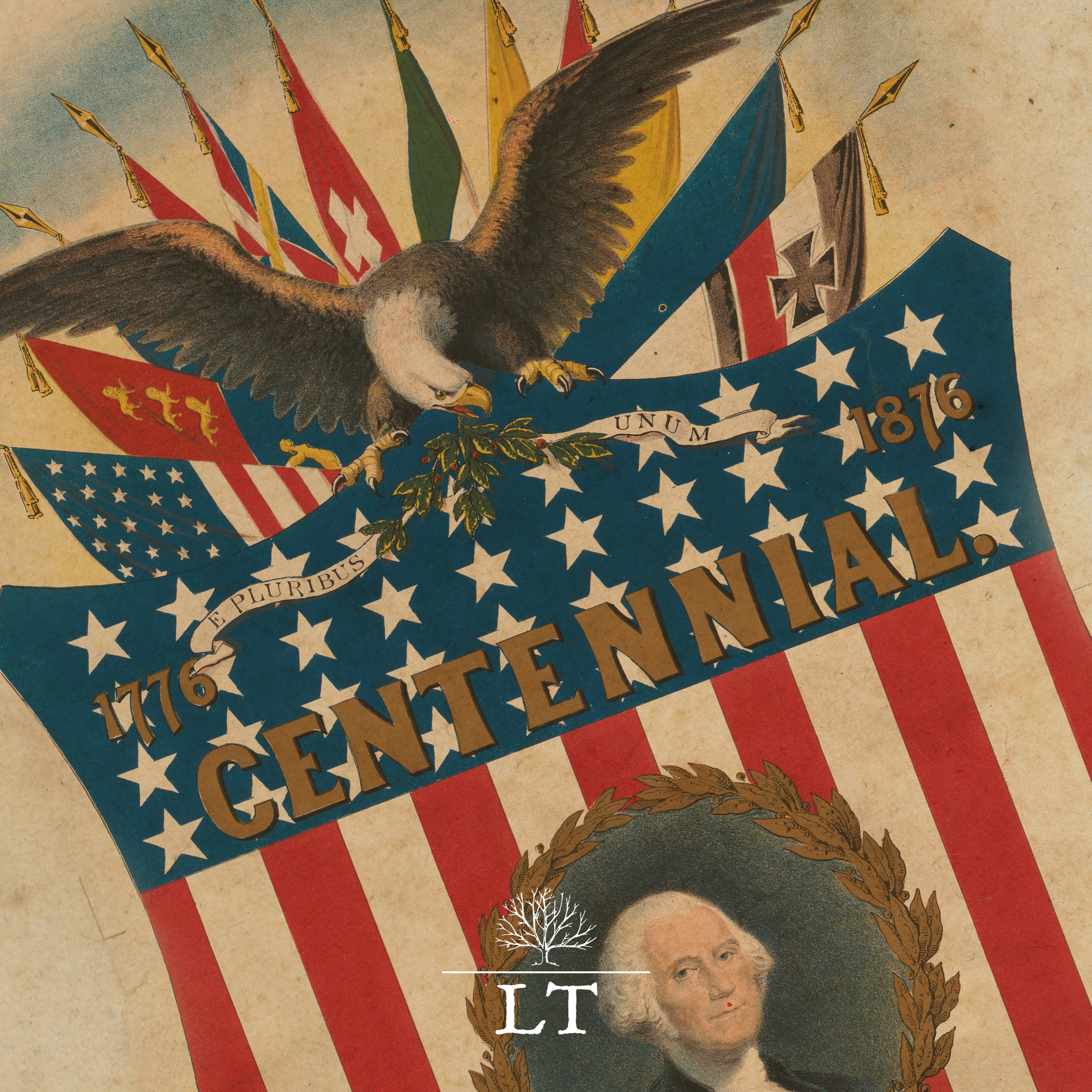 1876 Centennial Independence Day Printable, Patriotic Vintage Print ...
