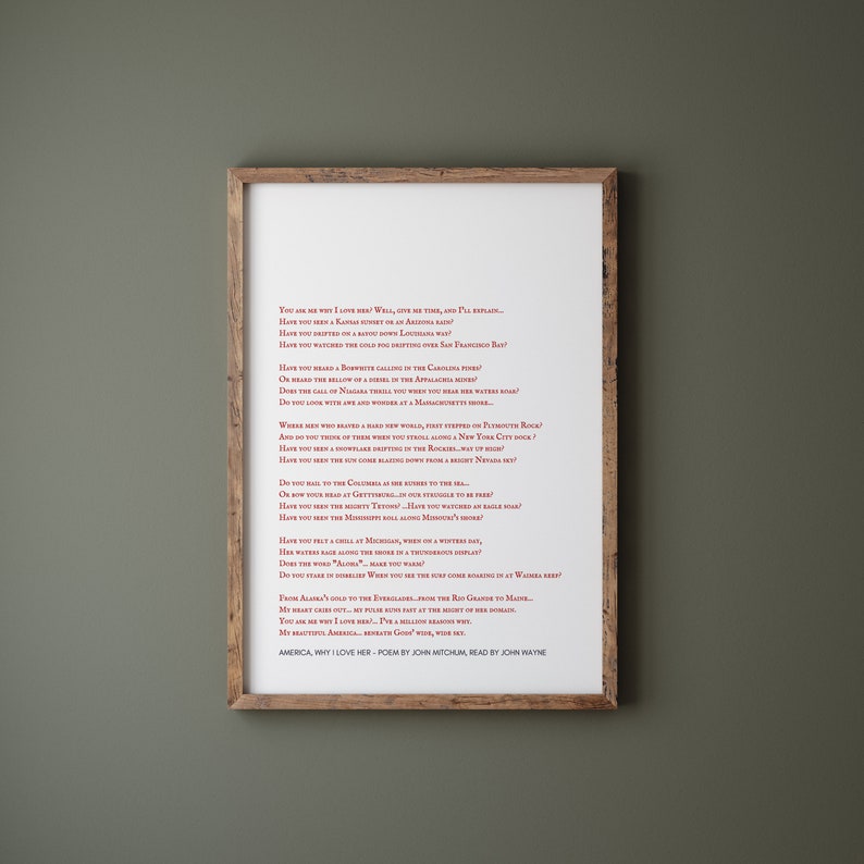 America, Why I Love Her | Patriotic Poem | John Wayne | Americana ...