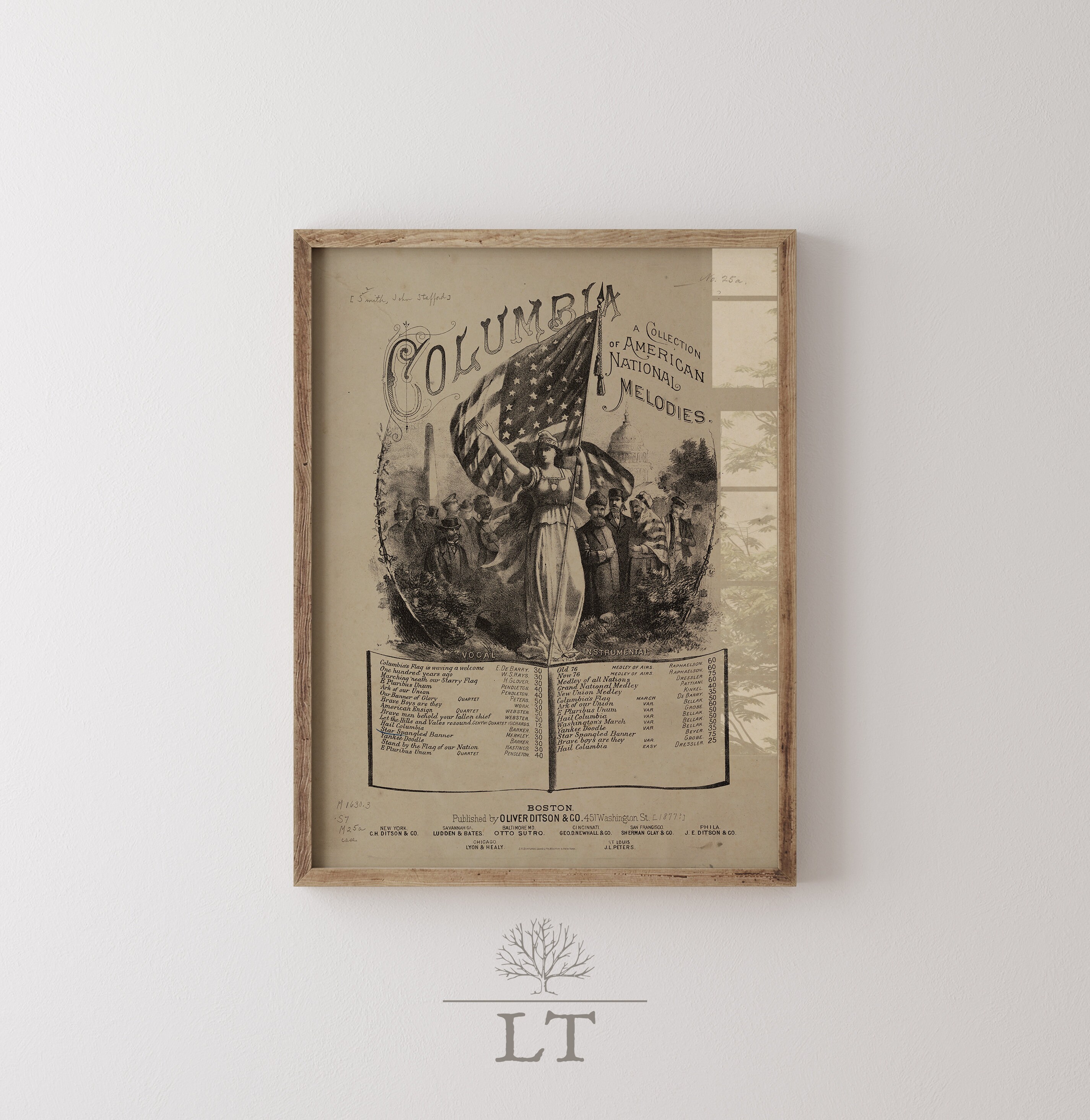 Vintage Music Album Cover Sheet, Columbia, a Collection of Patriotic ...
