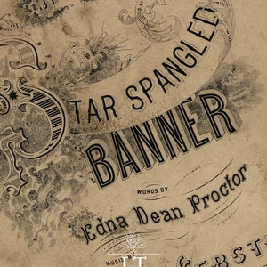 Vintage Star Spangled Banner Vintage Civil War Patriotic Art Vintage ...