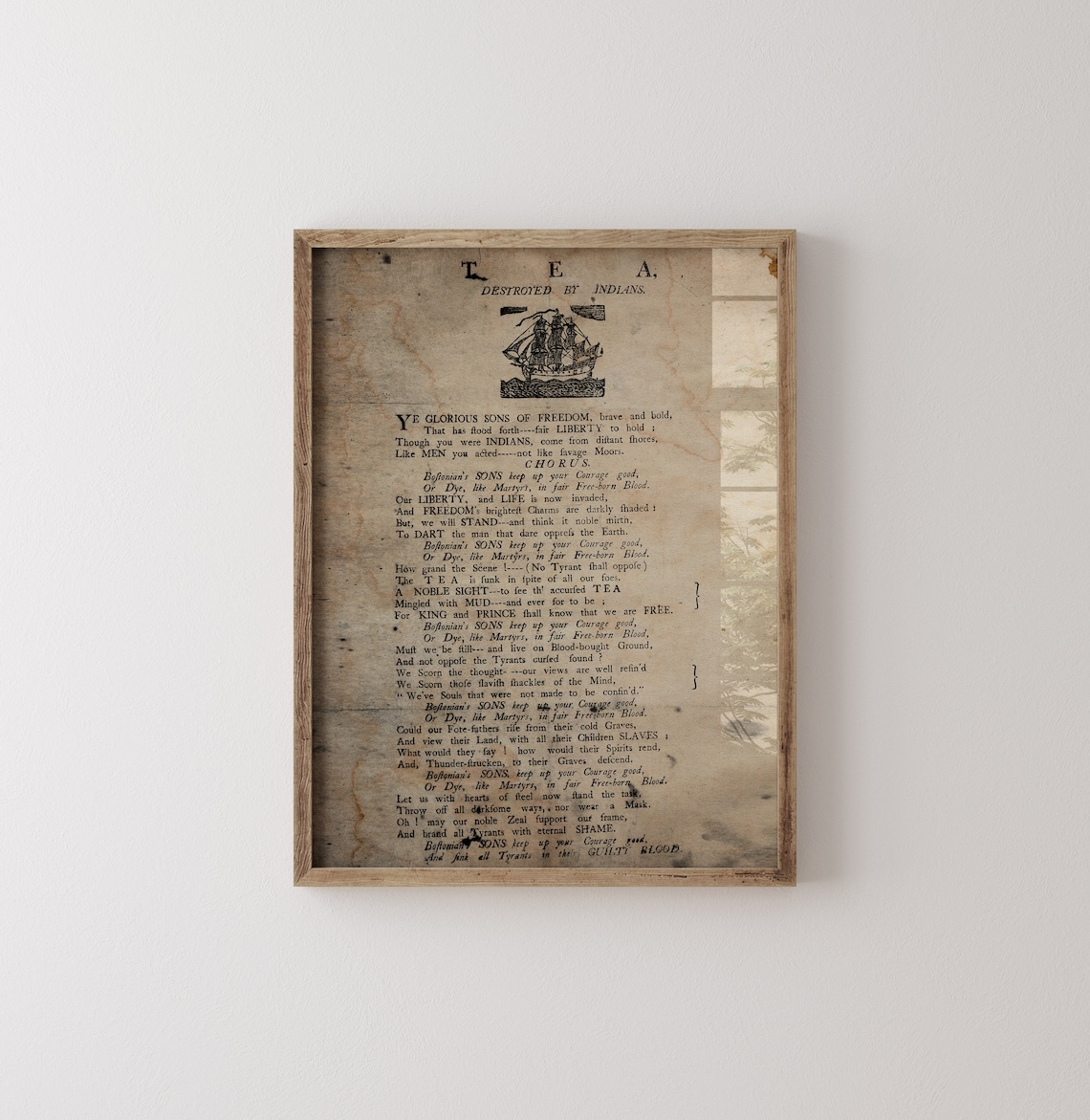 Vintage Patriotic Art | Revolutionary War Art | Boston Tea Party ...