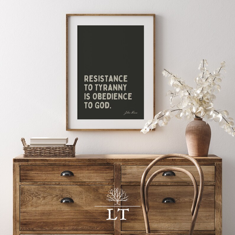 Colonial Style Patriotic Quote Poster, John Knox and Ben Franklin Quote ...