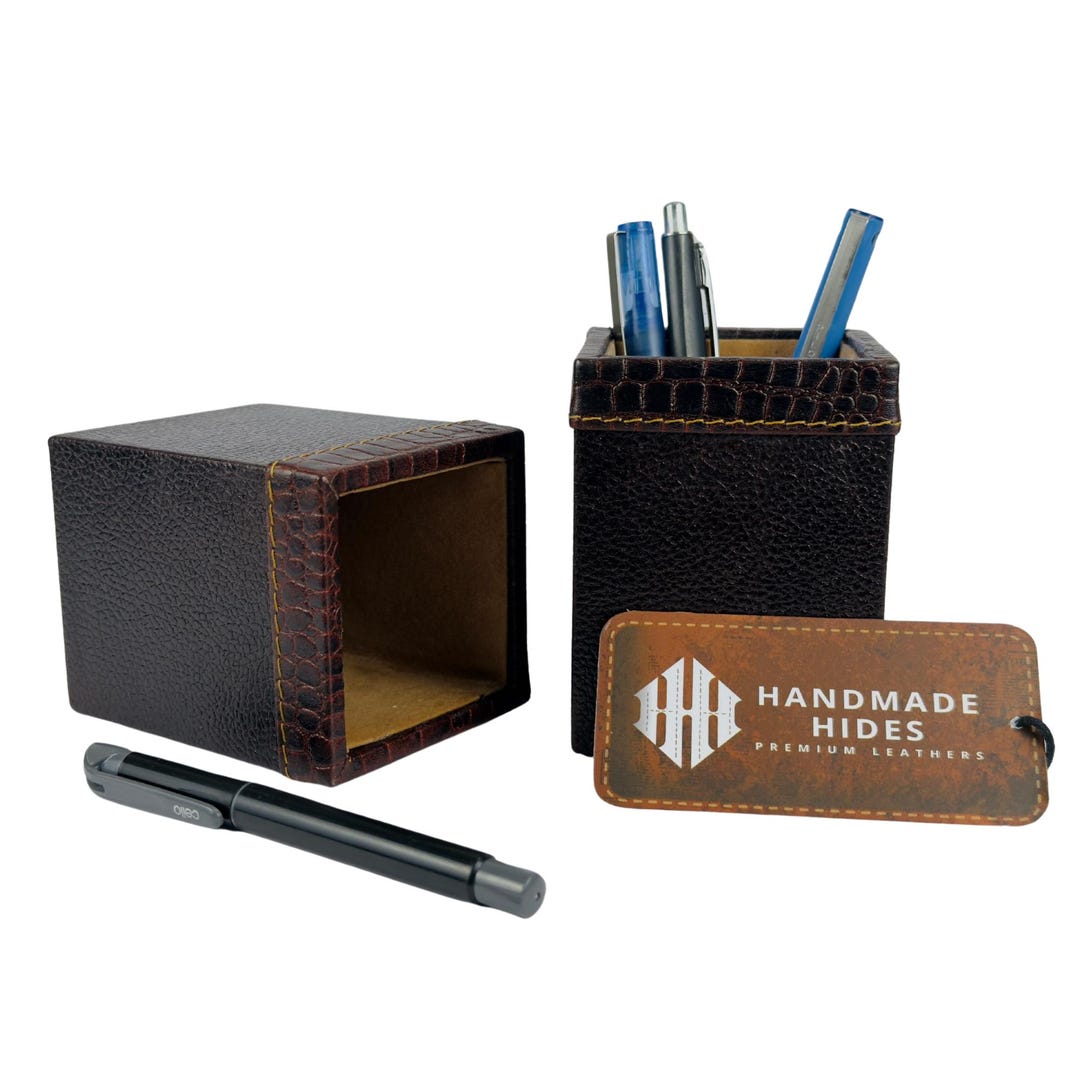 Sophisticated Rectangle Pen Holder – Premium Desk Organizer for Pens ...