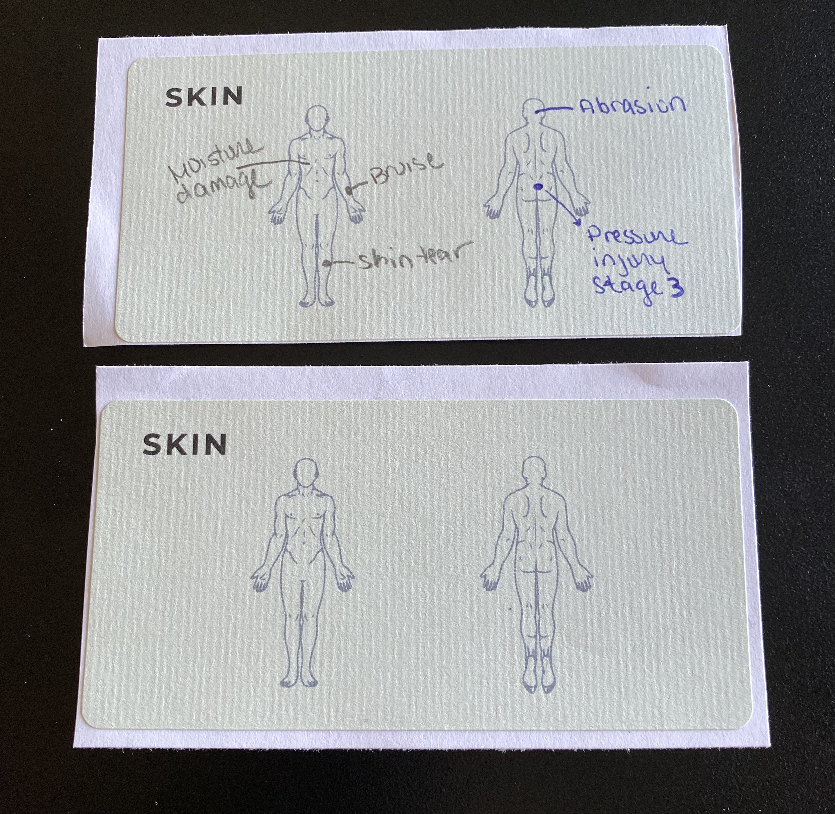 Skin Assessment Sticker for RN PANP and Lpn's. Clinic - Etsy