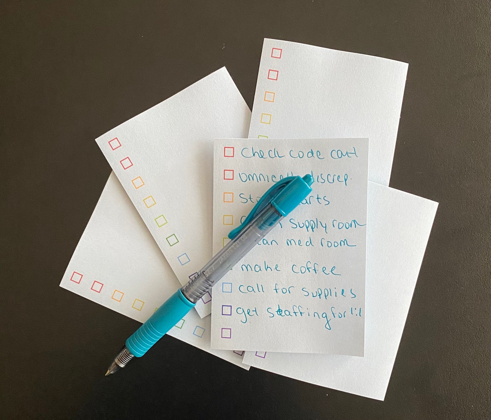 Multicolor Checklist Post-it Notes | 4x3 Planner & Organizer Essentials ...