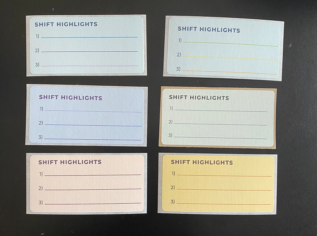 Shift Highlight Sticker for All Medical Health Professionals, Resources ...