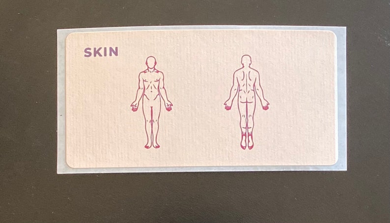 Skin Assessment Sticker for RN, PA,NP and Lpn's. Clinic and Hospital ...