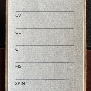 Assessment Sticker Head to Toe Report Sheet ER, Acute Care, Nurse ...