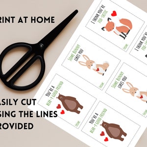 Woodland Animals Valentine Cards | Bear, Bunny, and Fox Valentines ...