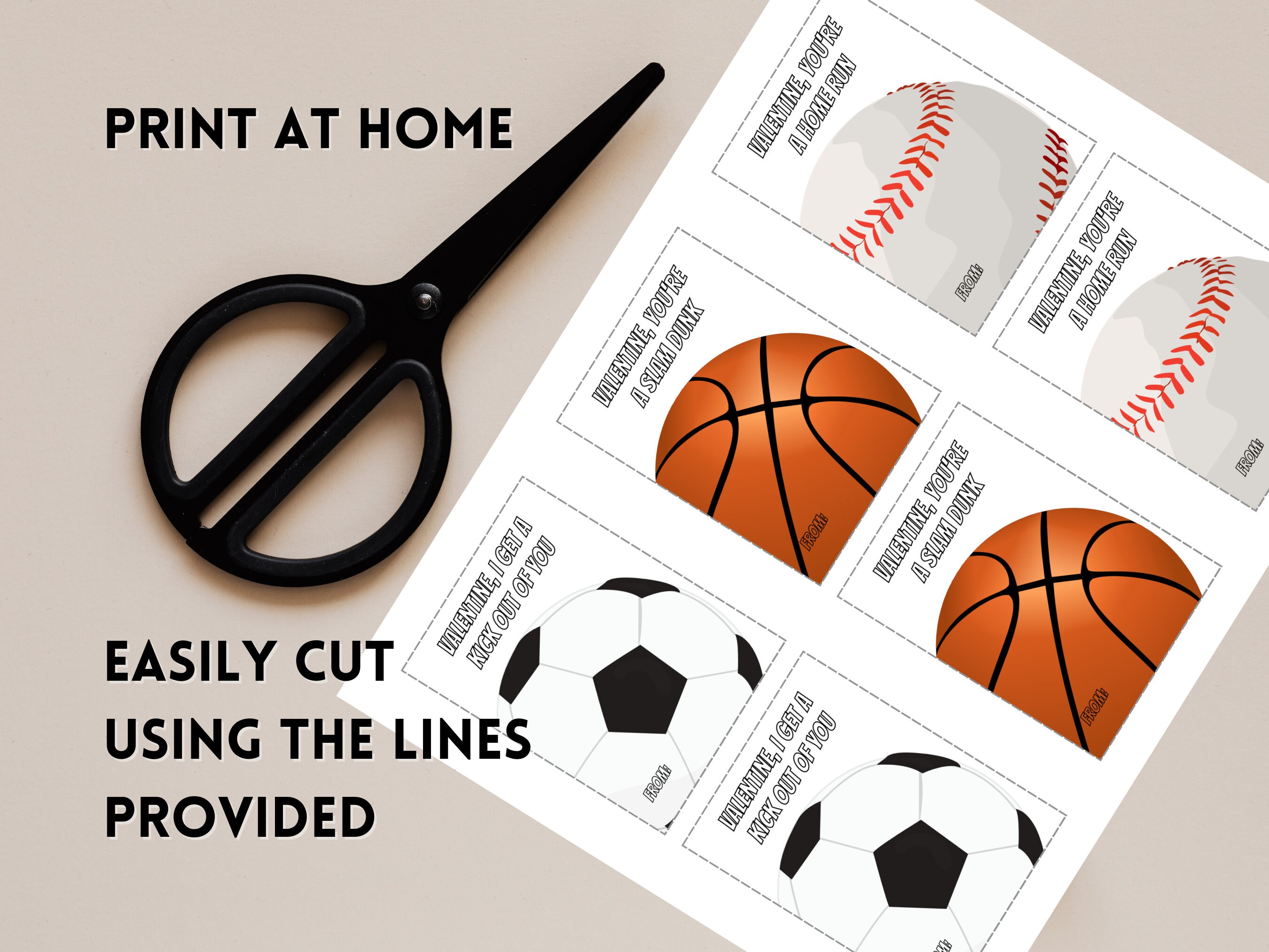 Sport Valentine Cards | Printable Sport Valentine's Day Cards for Kids ...