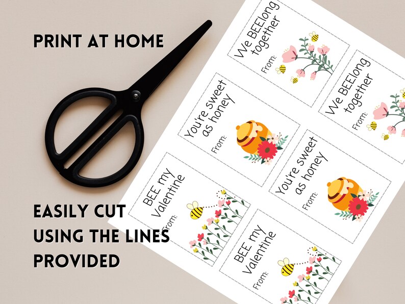 Honey Bee Valentine Cards | Bee, Honey, Wildflowers Valentines ...