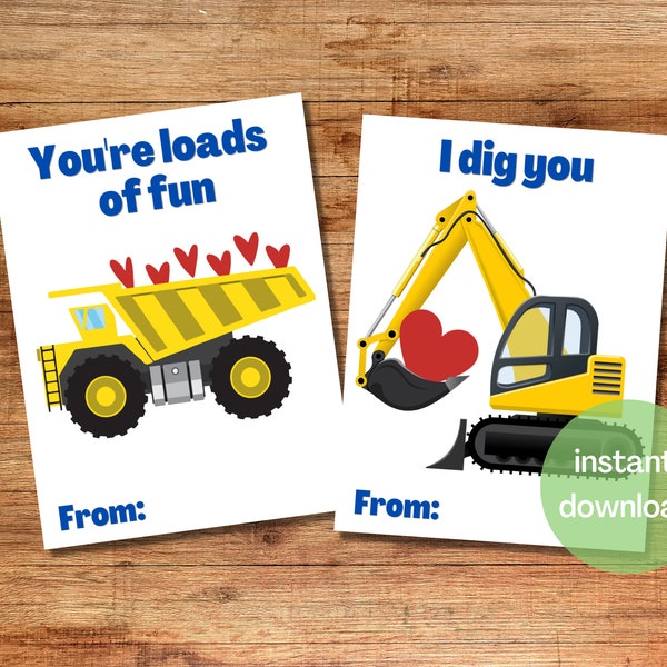 Construction Valentine - Etsy
