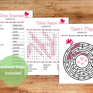 Valentine's Day Games Bundle | Printable Valentine Games for Kids ...