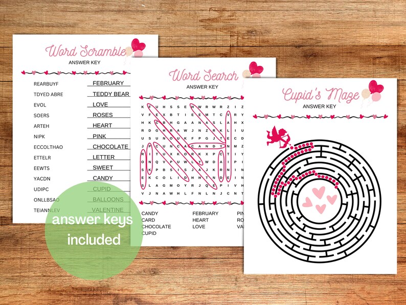 Valentine's Day Games Bundle | Printable Valentine Games for Kids ...