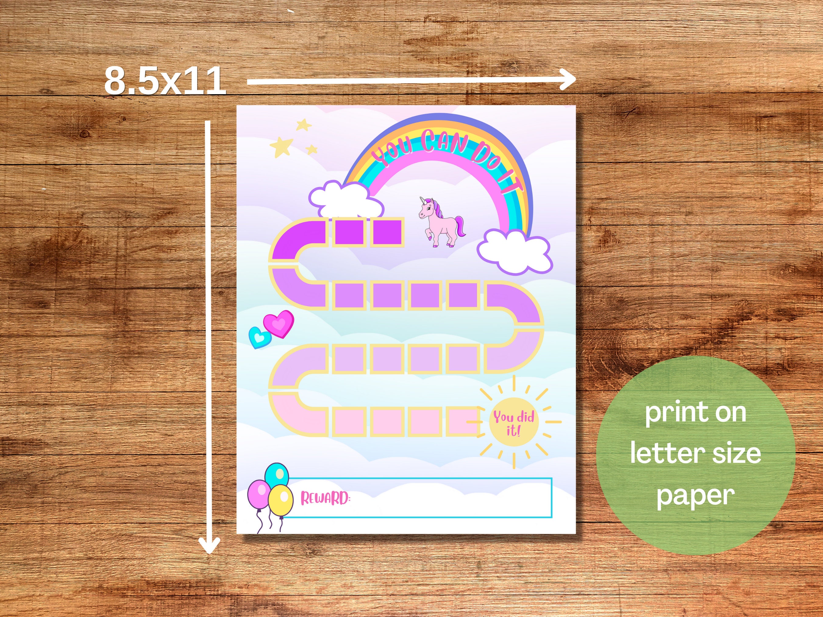 Unicorn Reward Chart | Potty Training Reward Chart | Printable Reward ...