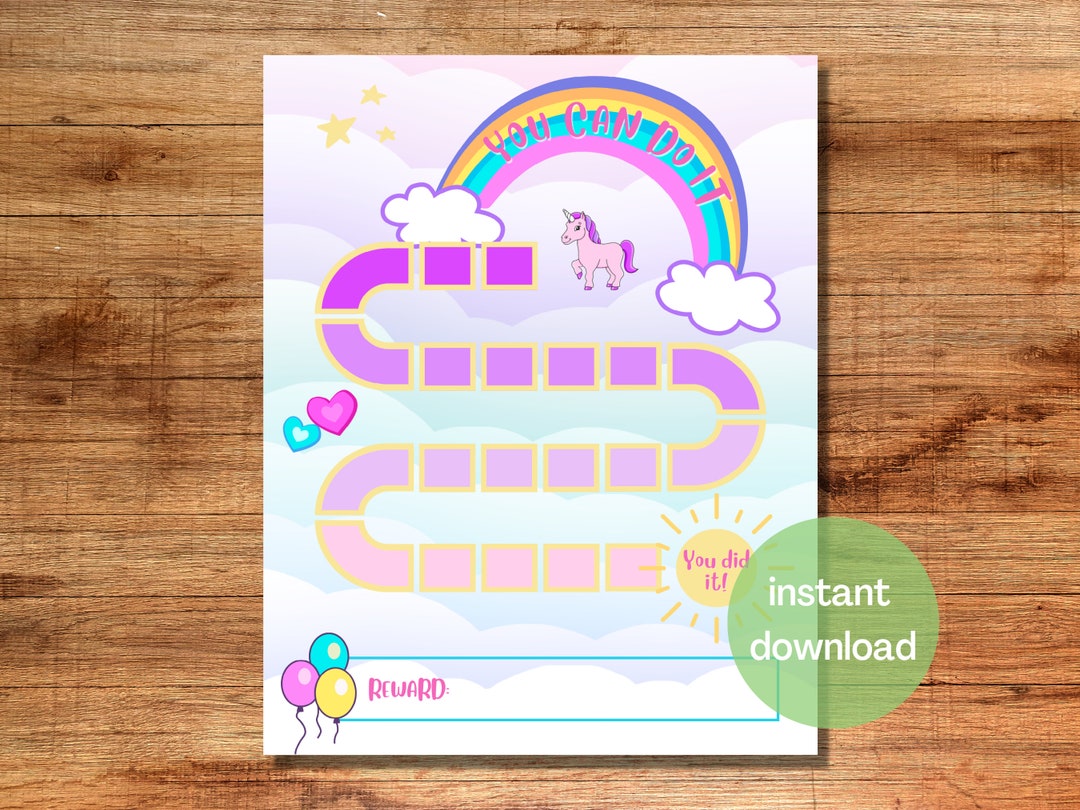 Unicorn Reward Chart | Potty Training Reward Chart | Printable Reward ...