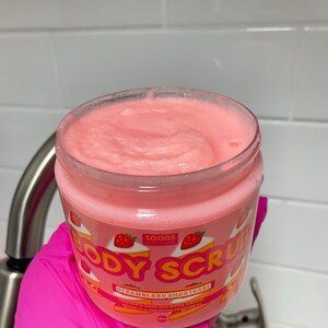 COCONUT CREAM Body Scrub for Soft Glowing Skin Scent Exfoliating Soap Whip Shea Body Polish ...