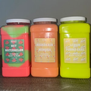 Handmade 1 Gallon Colorful Body Scrubs Wholesale Choose Your Scent Bulk ...