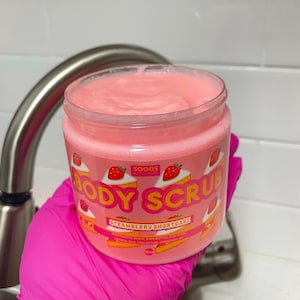 COCONUT CREAM Body Scrub for Soft Glowing Skin Scent Exfoliating Soap Whip Shea Body Polish ...