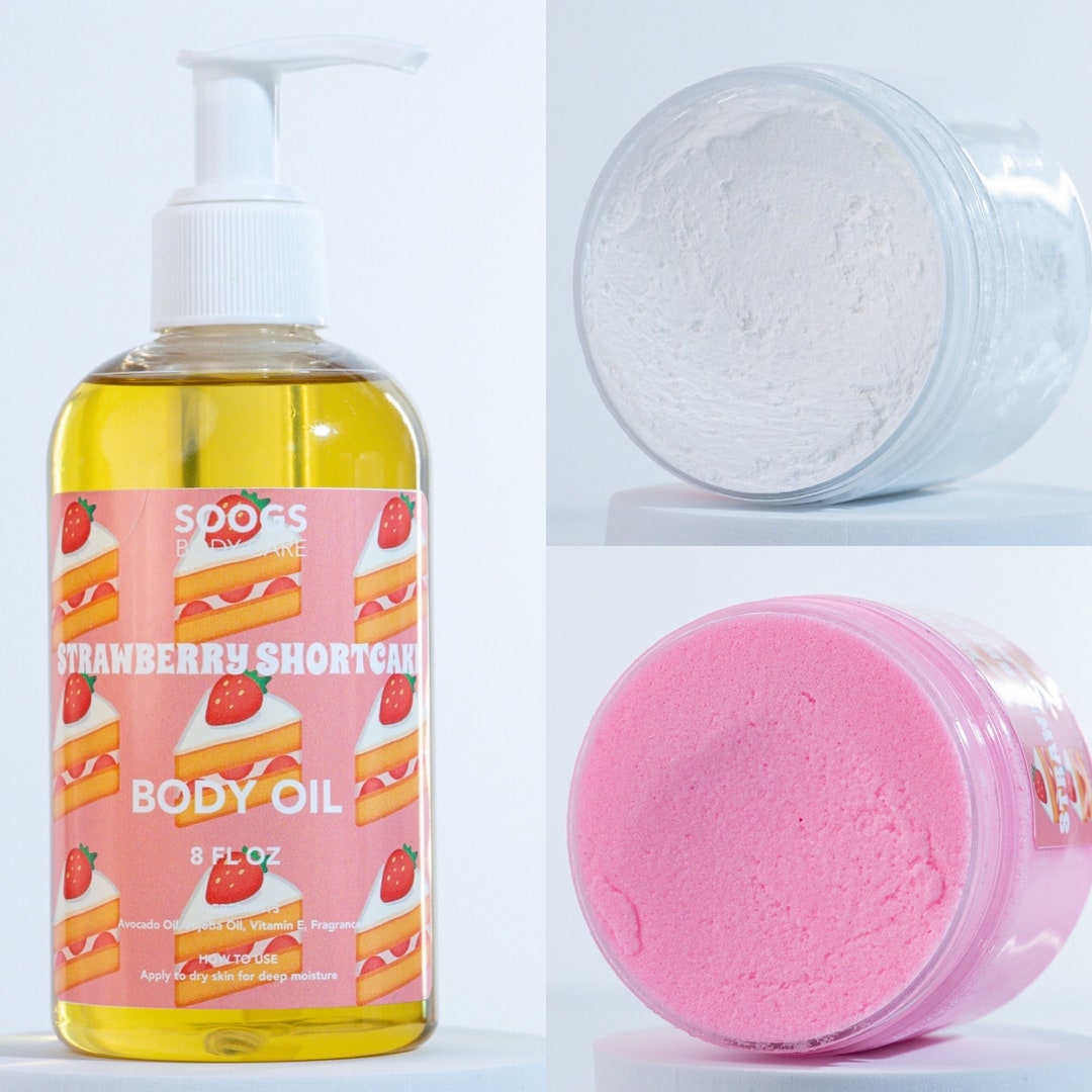 STRAWBERRY Bodycare Trio Bundle Nourishing Skincare Bundles Shea Body ...
