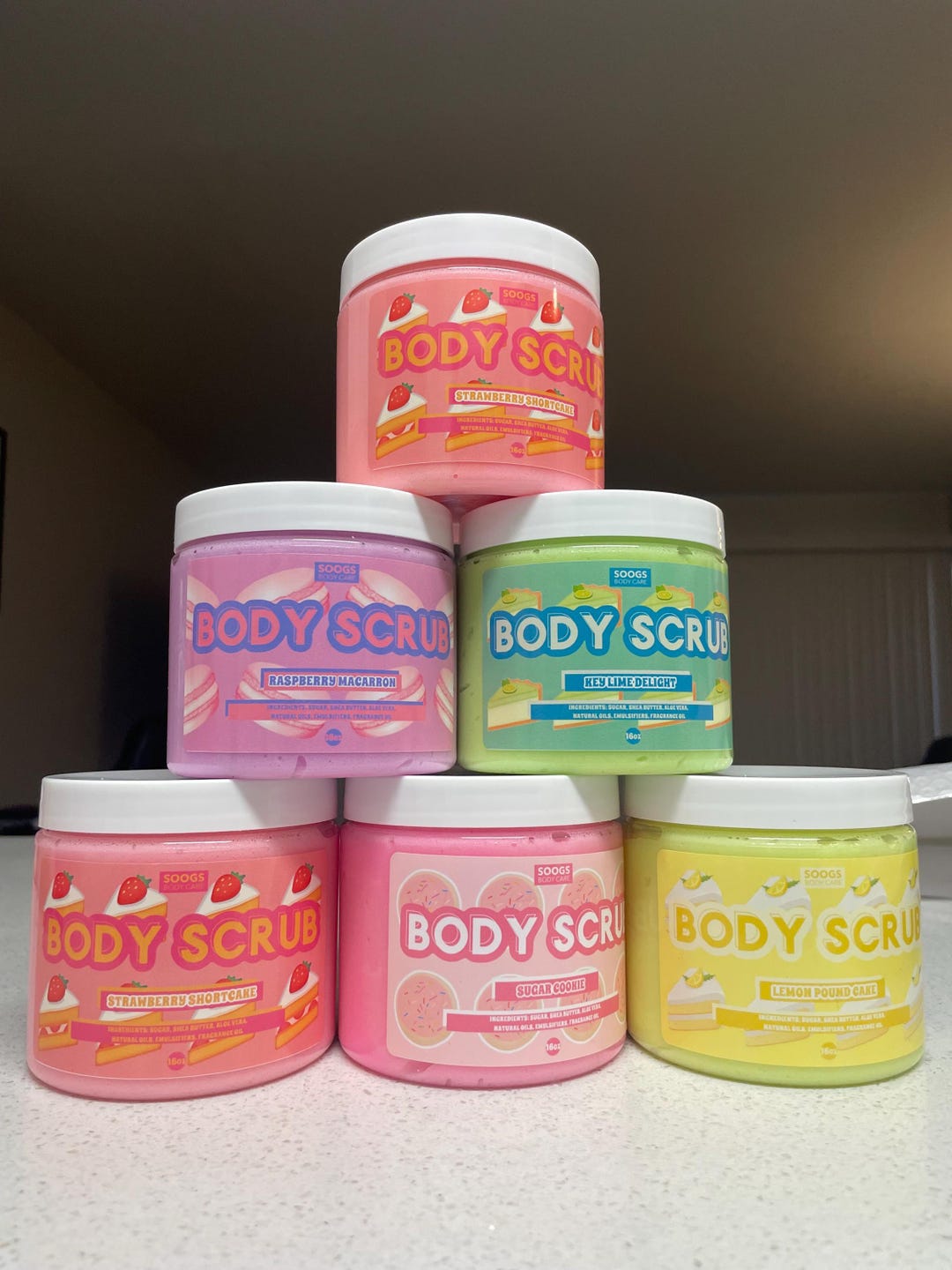 Self Care Rainbow Foaming Body Scrubs Choose Your Smell Good Scent ...