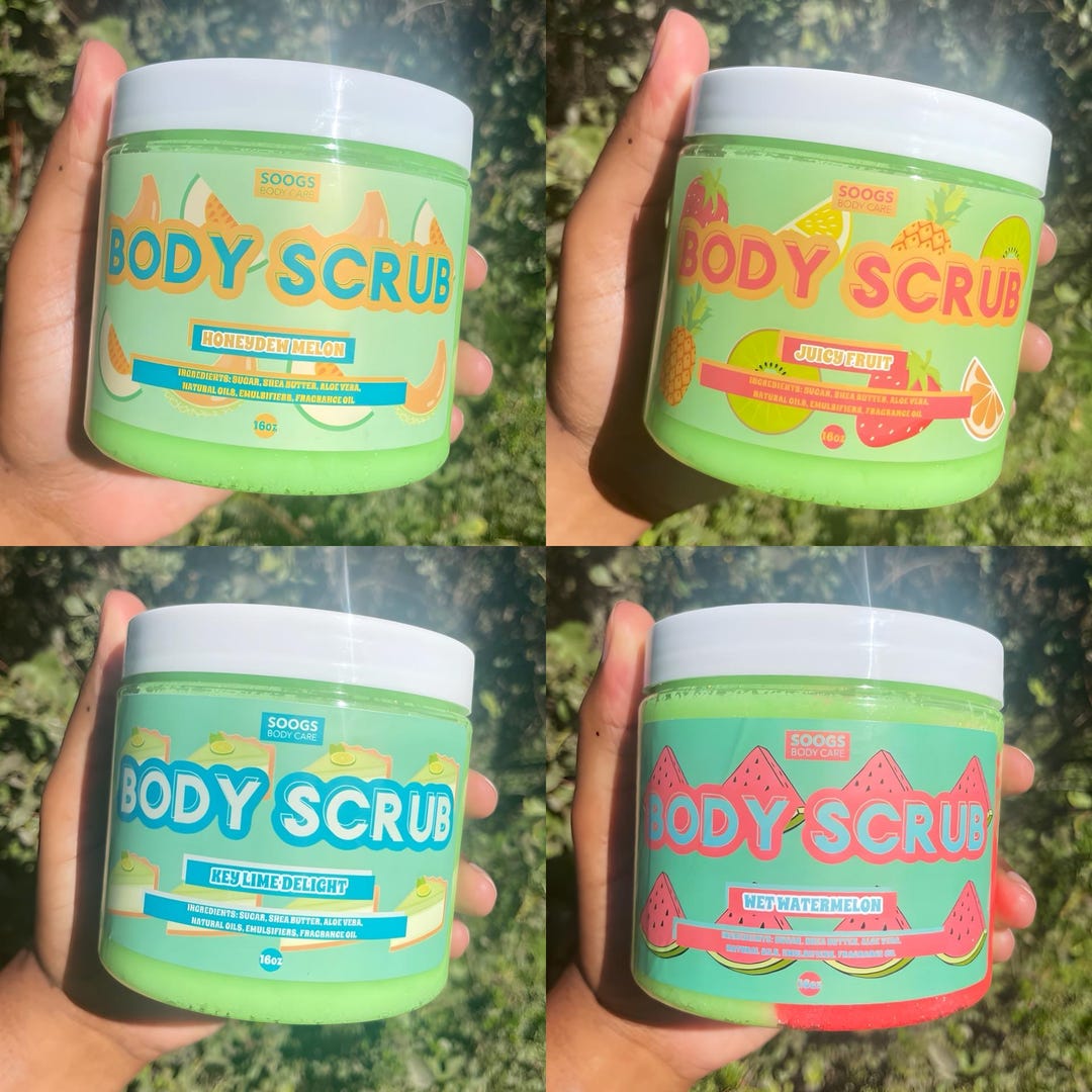 Self Care SUGAR SCRUBS for Softer Skin Colorful Sugar Scrub Soap ...