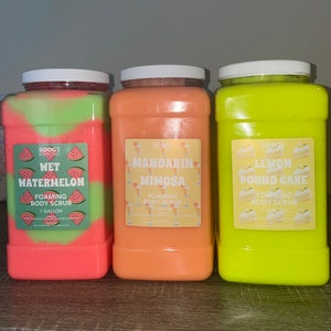 Handmade 1 Gallon Colorful Body Scrubs Wholesale Choose Your Scent Bulk ...