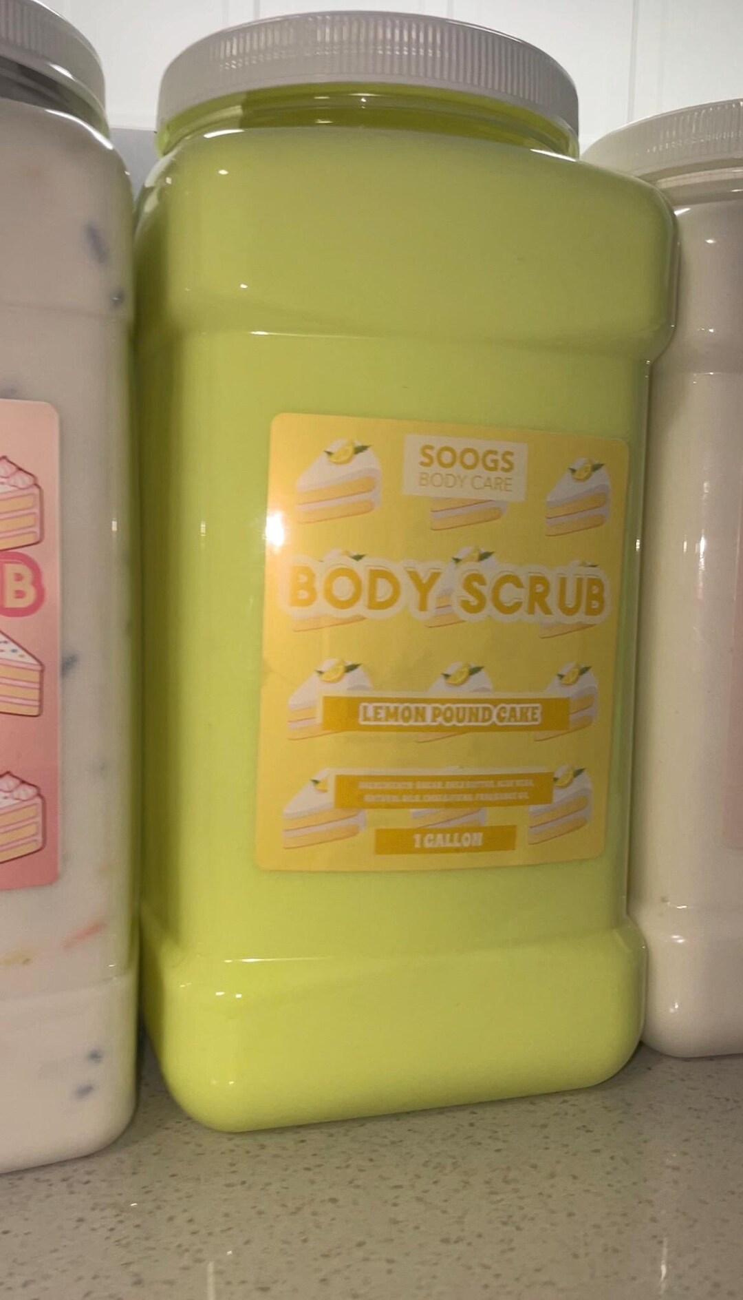 Choose Your 1 Gallon Body Scrub Foaming Sugar Scrub for Soft Glowing ...