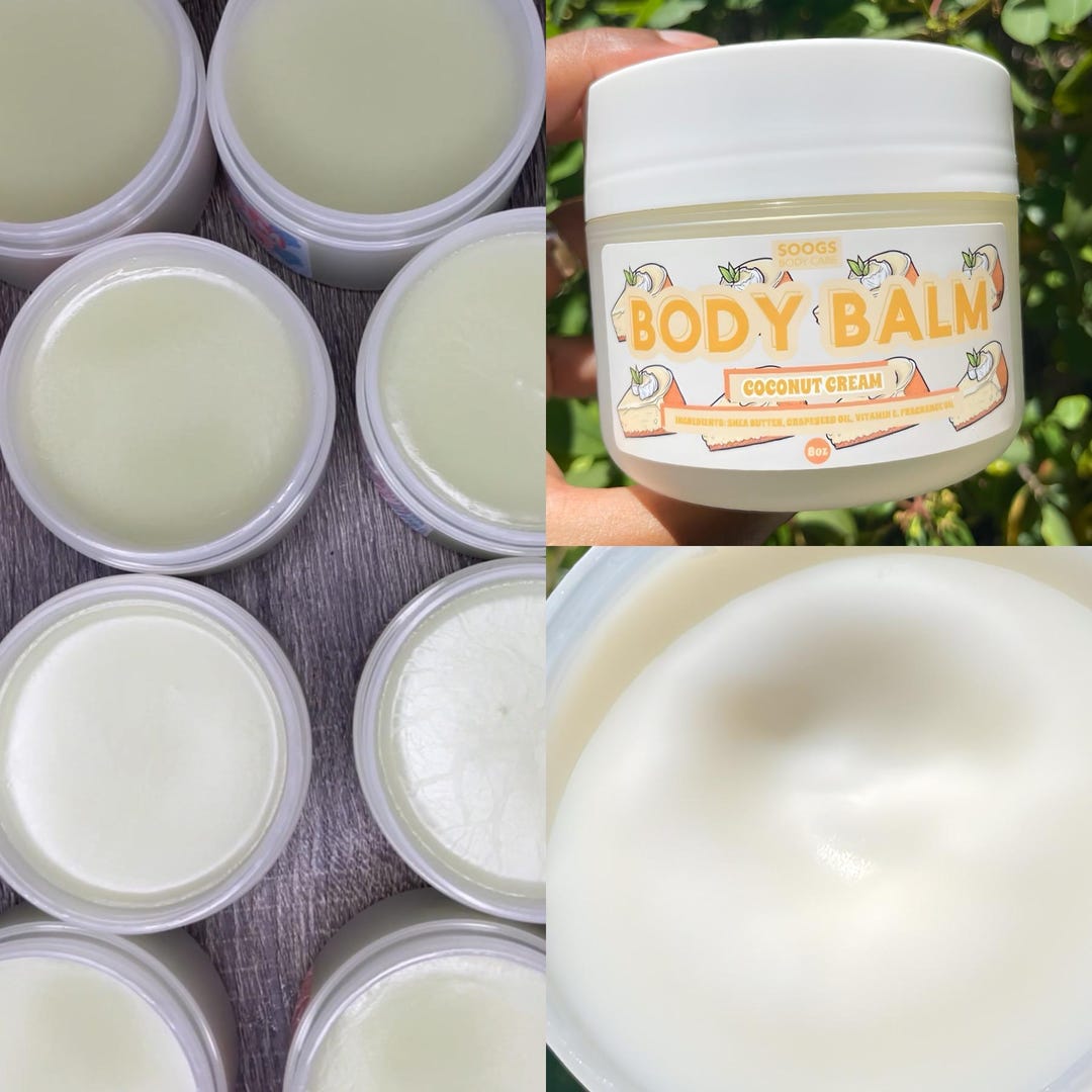 Coconut Cream Body Butter Balm Dessert Scent Moisturizer Thick Body ...