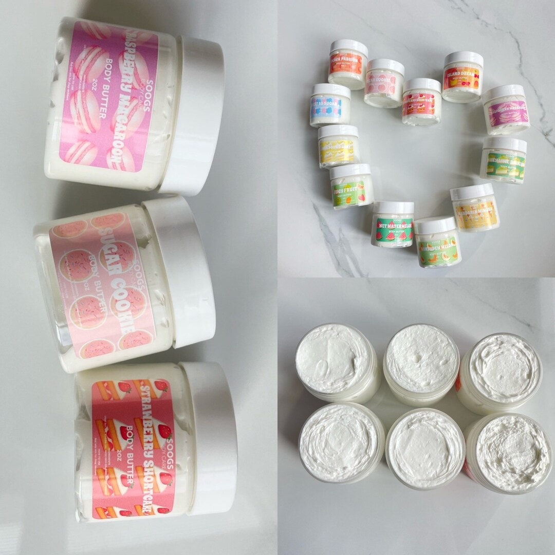 Moisturizing Sample mini Body Butters Your Choice Scent Thick Whipped ...
