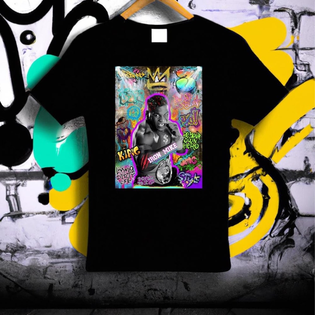 Mike Tyson Graffiti T-shirt, Mike Tyson T-shirt, Iconic Boxing Legend T ...