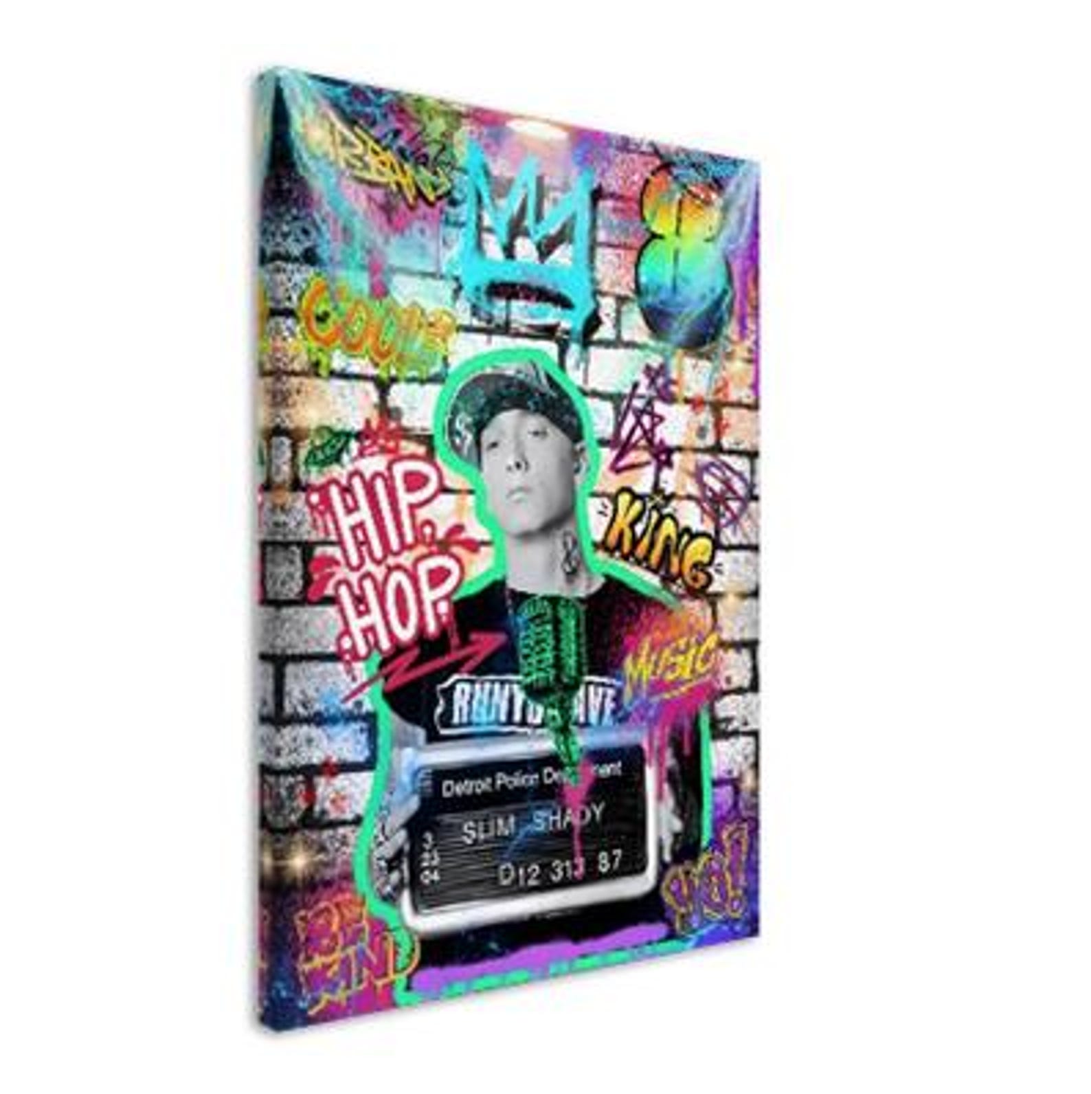 Eminem Graffiti Wall Art, Eminem Poster, Hip Hop Art Print, Iconic Rap ...