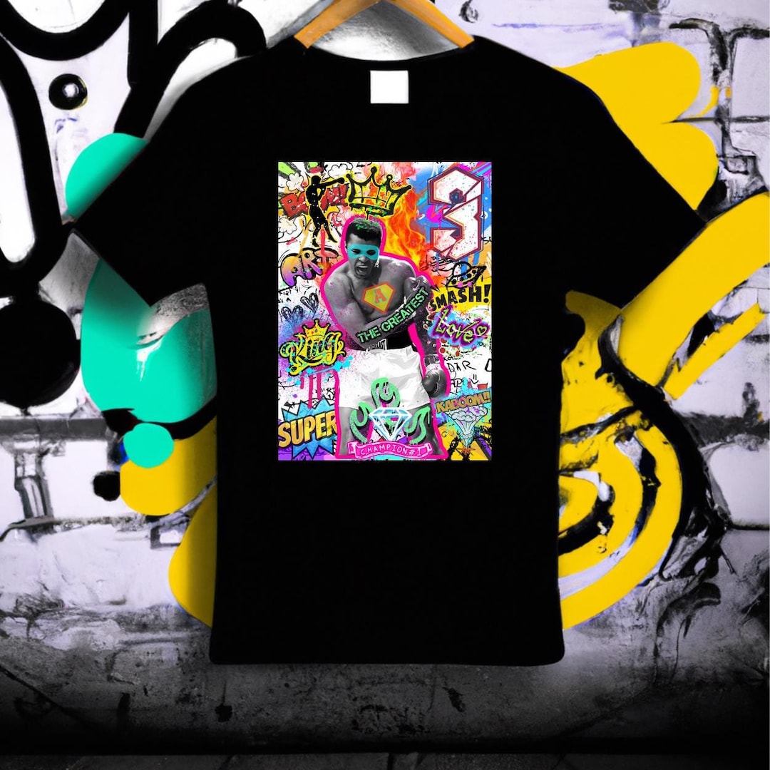 Muhammad Ali Graffiti Shirt, Muhammad Ali T-shirt, Boxing Legend T ...