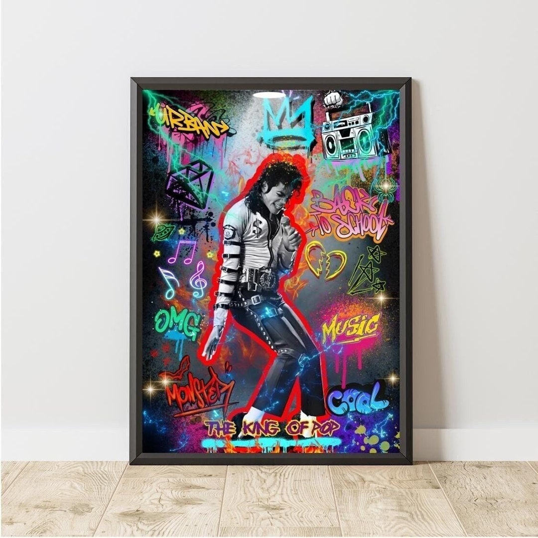 Michael Jackson Graffiti Wall Art, Michael Jackson Poster, Pop Legend ...