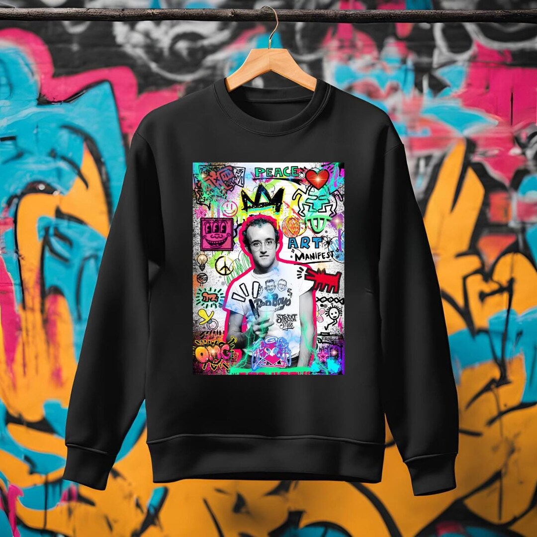 Keith Haring Sweatshirt, Keith Haring Hoodie, Pop Art Sweater, Graffiti ...