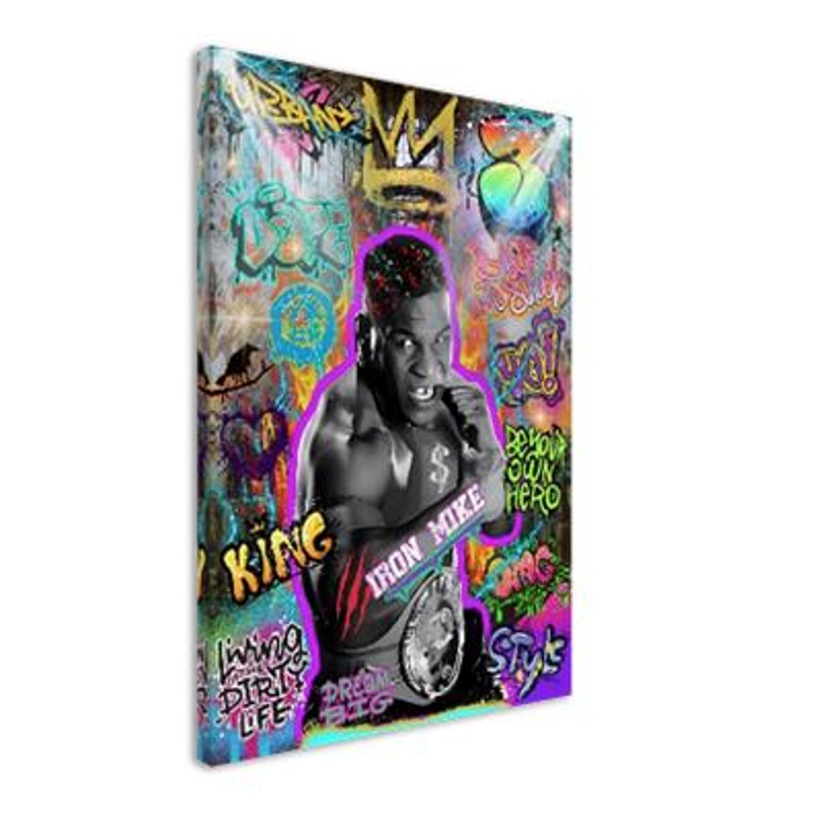 Mike Tyson Graffiti Wall Art, Mike Tyson Street Art Print, Mike Tyson ...
