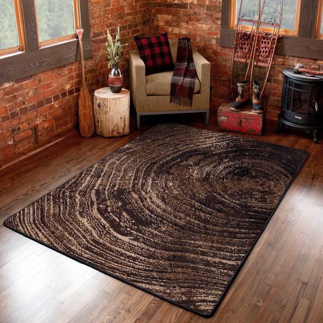 Woodgrain Rug for Rustic Home Wood Pattern Rug for Cabin Rustic Rug - Etsy