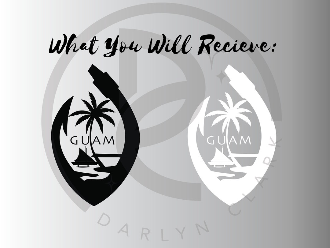 Guam Seal Fish Hook Logo: Marianas Island Design (SVG, PNG Digital ...