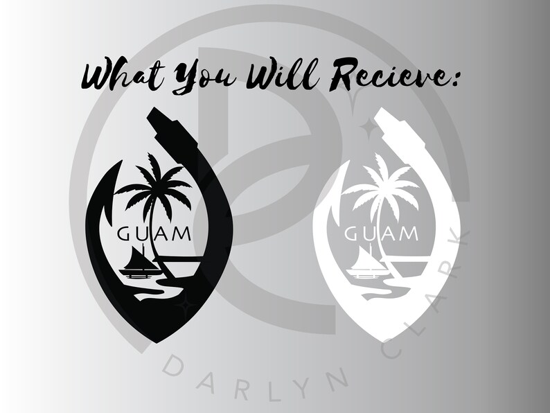 Guam Seal Fish Hook Logo: Marianas Island Design (SVG, PNG Digital ...