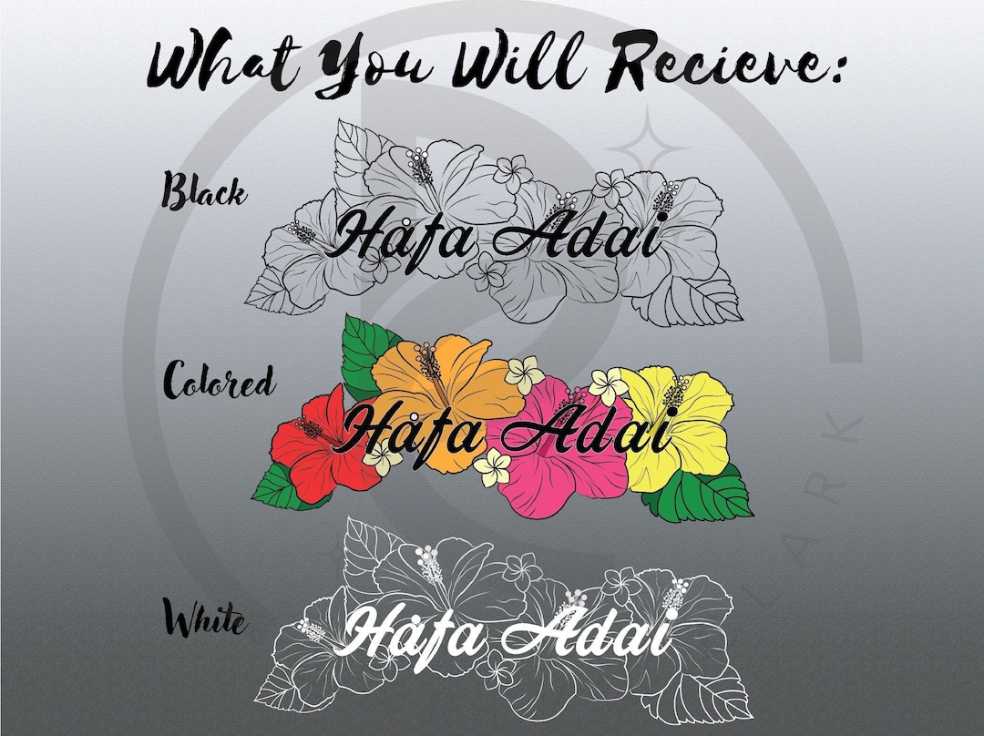 Guam Hafa Adai Floral Logo: SVG, PNG, JPG (digital Download) - Etsy