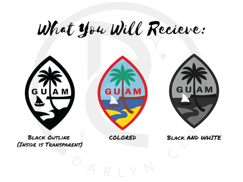 Guam Seal SVG: Colored & Black/white, Marianas Island (digital Download ...