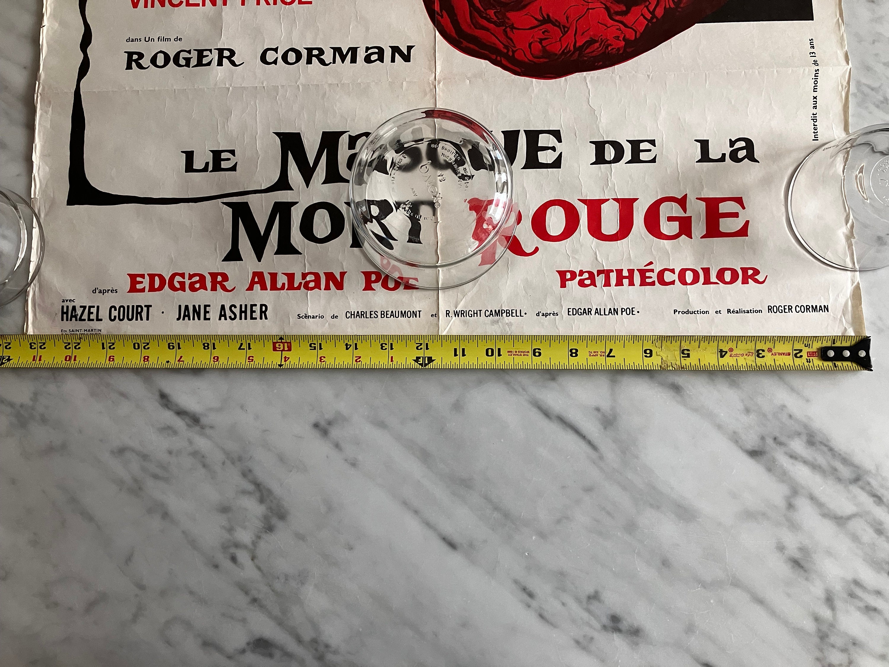 Masque of the Red Death (1964) Vintage French Movie Poster 31.5"x23.5 ...