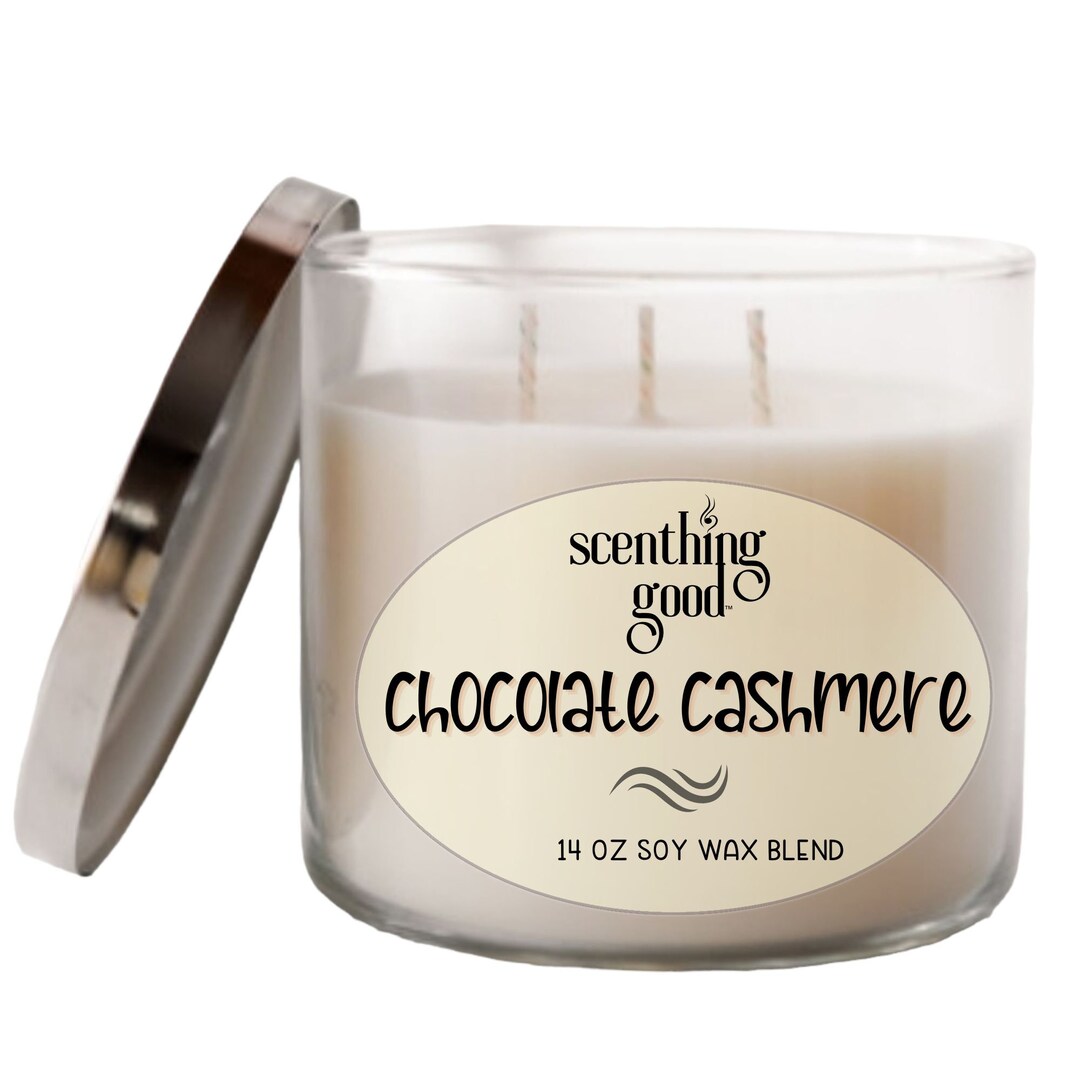 Chocolate Cashmere Three-wick 14 Oz Soy Wax Blend Candle Highly ...