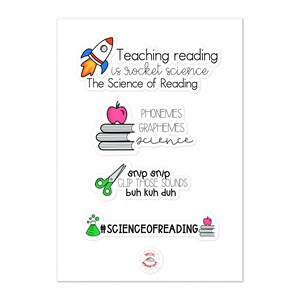 Science of Reading Orton-gillingham Teacher Sticker Sheet - Etsy
