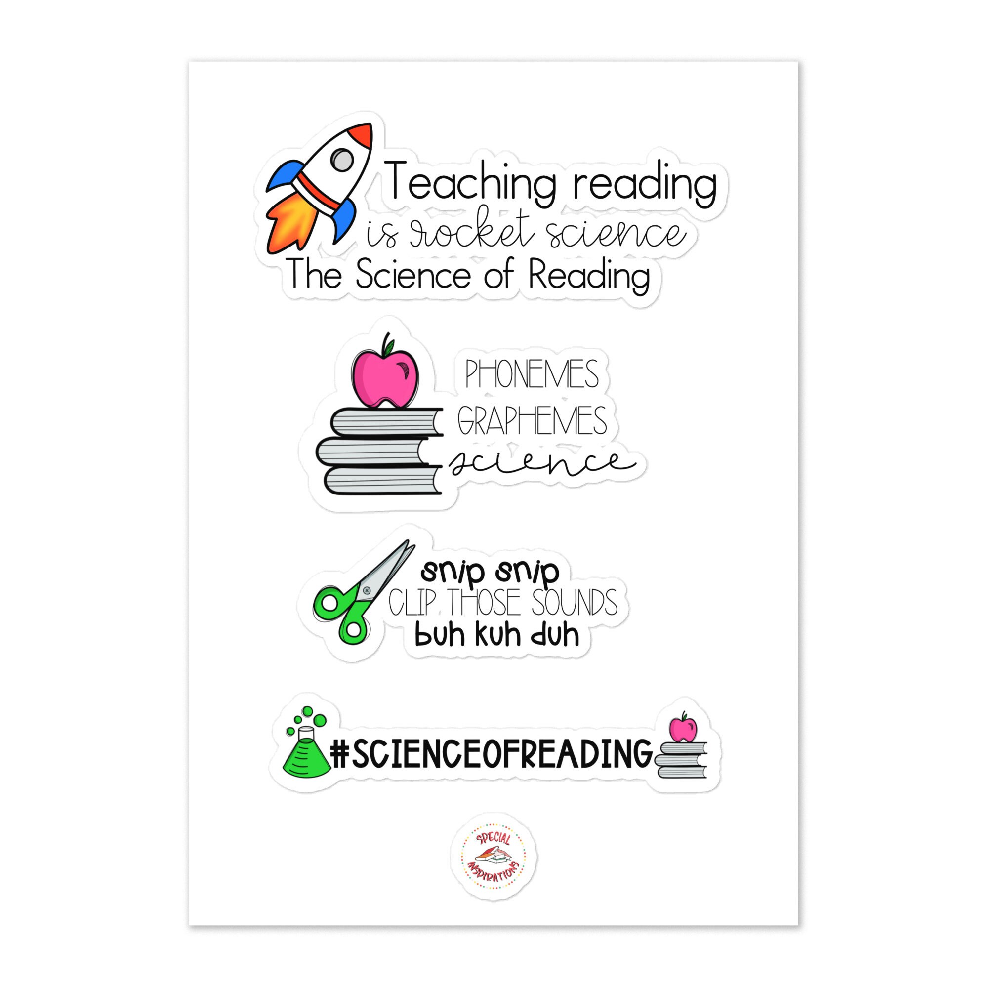 Science of Reading Orton-gillingham Teacher Sticker Sheet - Etsy