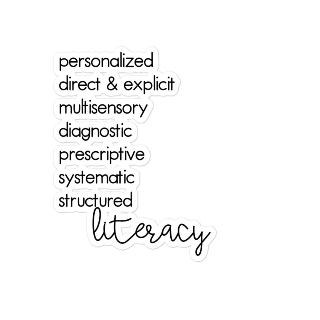Reading Teacher Sticker Literacy Principles - Etsy
