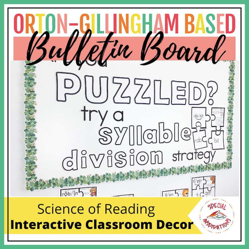 Syllable Division Bulletin Board Science of Reading Orton-gillingham - Etsy